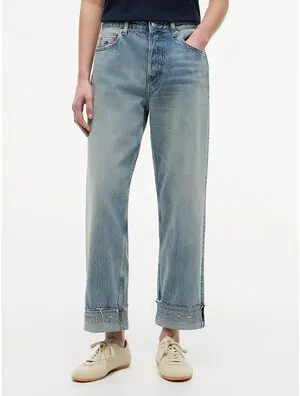 Tommy Hilfiger Slim Straight Selvedge Denim With Raw Edge Cuffs