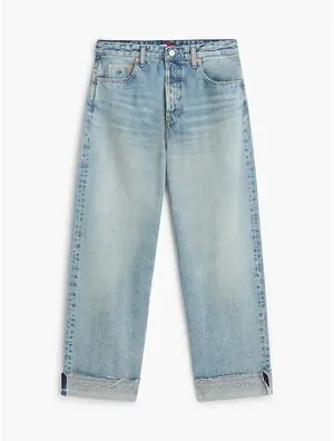 Tommy Hilfiger Slim Straight Selvedge Denim With Raw Edge Cuffs