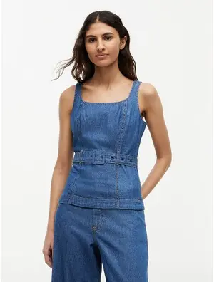 Tommy Hilfiger Belted Denim Tank Top