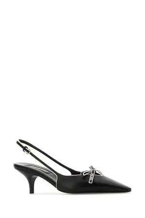 Miu Miu Nappa Leather Slingback Pumps - Black