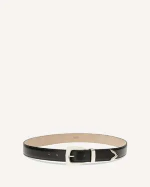 Khaite Benny Belt In Suede - Black