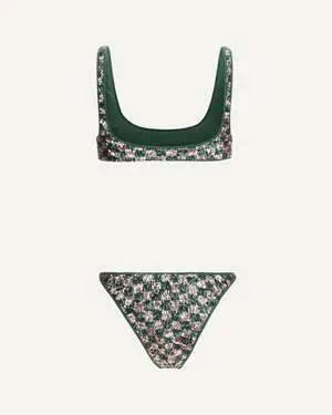 Oseree Sequin Chess Bikini