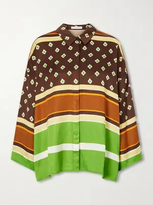 Faithfull The Brand Cora Printed Satin Shirt