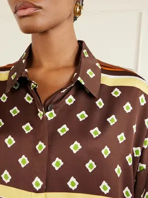 Faithfull The Brand Cora Printed Satin Shirt