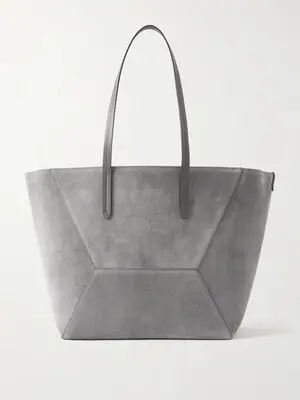 Brunello Cucinelli Suede Maxi Tote - Gray