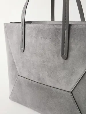Brunello Cucinelli Suede Maxi Tote - Gray