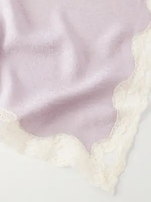 Chloé Lace-trimmed Silk Scarf