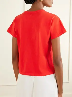 LESET The Margo Cotton-jersey T-shirt - Red