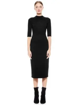 Alice + Olivia Delora Midi Dress - Black