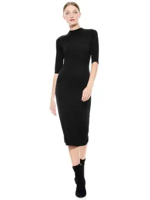 Alice + Olivia Delora Midi Dress - Black