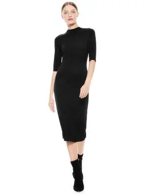 Alice + Olivia Delora Midi Dress - Black