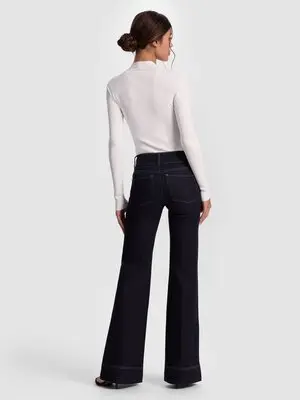 Alice + Olivia Roberta Ribbed Turtleneck - Soft White