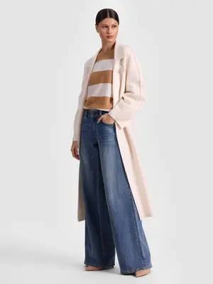 Alice + Olivia Waverly Cocoon Coat - Ecru