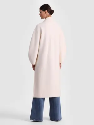 Alice + Olivia Waverly Cocoon Coat - Ecru