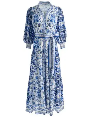 Alice + Olivia Cora Maxi Shirt Dress