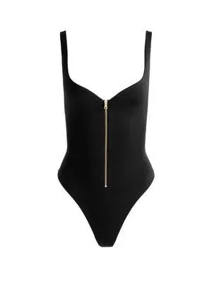Alice + Olivia Eve Zip Front Bodysuit