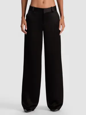 Alice + Olivia Stu Wide Leg Trousers - Black