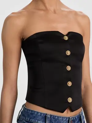 Alice + Olivia Kelcey Strapless Vest - Black