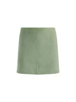 Alice + Olivia Riley Suede Mini Skirt - Sage