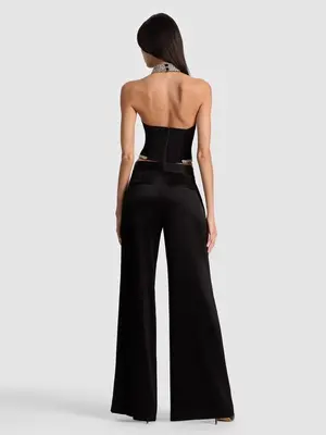 Alice + Olivia Gatz Embellished Halter Top