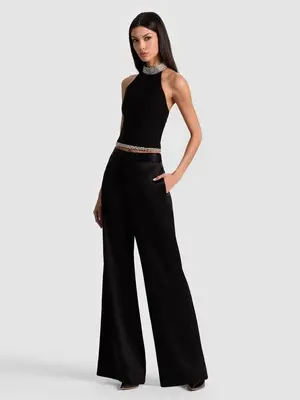Alice + Olivia Gatz Embellished Halter Top