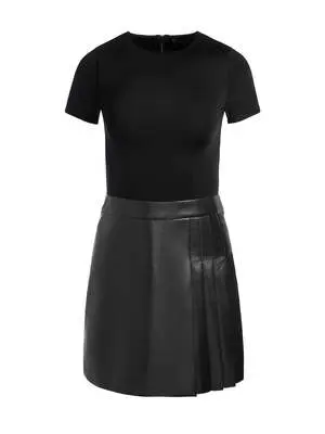 Alice + Olivia Chara Vegan Leather Mini Dress