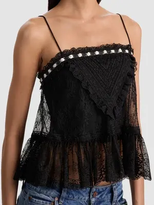 Alice + Olivia Alessia Lace Top