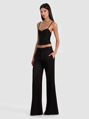 Alice + Olivia Nina Embellished Bustier Top