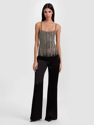 Alice + Olivia Embellished Fringe Tank