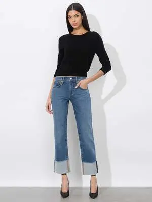Alice + Olivia Abilene Cuffed Jean
