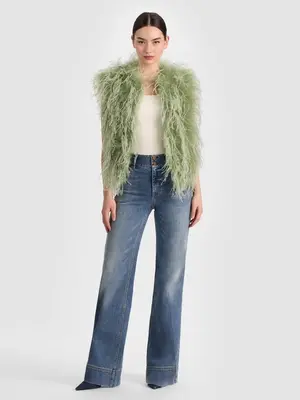 Alice + Olivia Feathered Vest