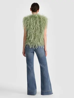 Alice + Olivia Feathered Vest
