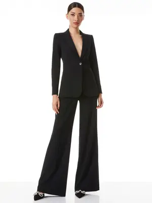 Alice + Olivia Breann Fitted Blazer - Black