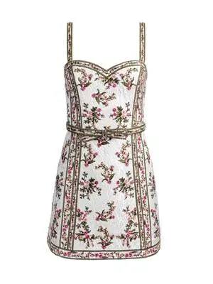Alice + Olivia Katia Embroidered Mini Gown