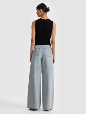 Alice + Olivia Loly Button Front Cashmere Vest - Black