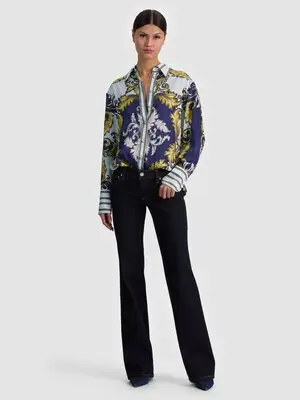 Alice + Olivia Lane Oversized Printed Button Down Shirt