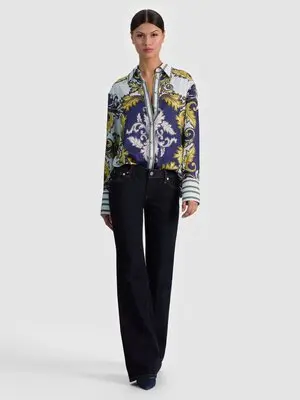 Alice + Olivia Lane Oversized Printed Button Down Shirt