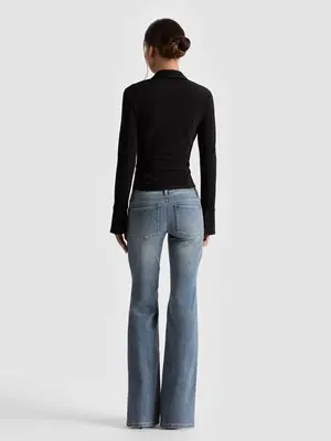 Alice + Olivia Freya Button-down Top - Black