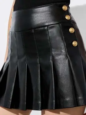 Alice + Olivia Lanna Vegan Leather Mini Skirt