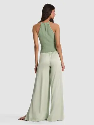 Alice + Olivia Heidi High Neck Tank Top - Sage