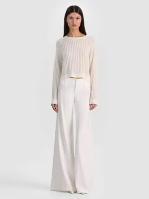 Alice + Olivia Mitchell Lightweight Textured Pullover