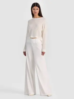 Alice + Olivia Mitchell Lightweight Textured Pullover