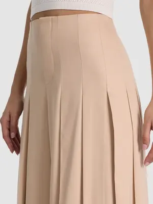 Alice + Olivia Ainslie Pleated Cropped Wide-leg Pants