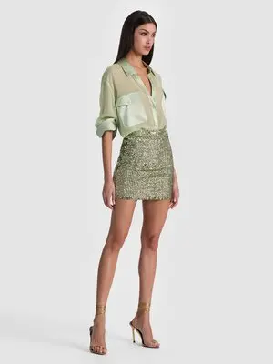 Alice + Olivia Ramos Sequin Mini Skirt