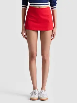 Alice + Olivia Mace Mini Skort - Bright Ruby