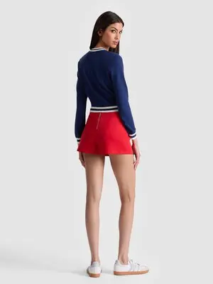 Alice + Olivia Mace Mini Skort - Bright Ruby