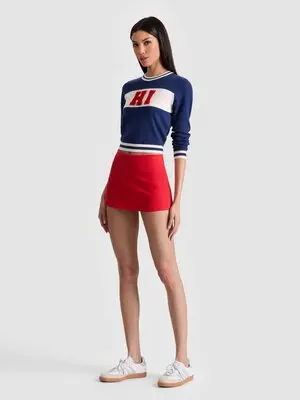 Alice + Olivia Mace Mini Skort - Bright Ruby