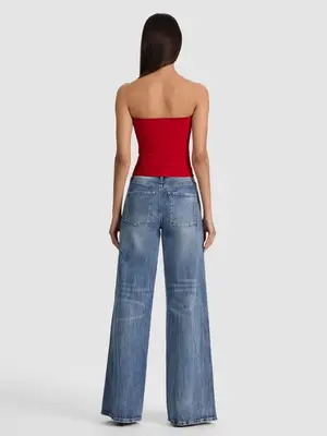 Alice + Olivia Alison Bandage Tube Top - Chili Pepper
