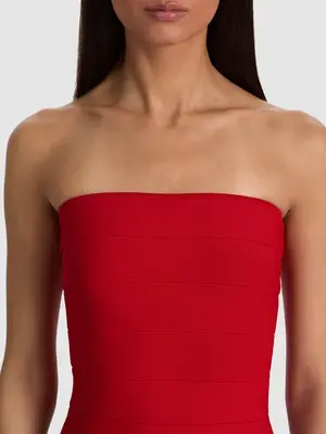 Alice + Olivia Alison Bandage Tube Top - Chili Pepper