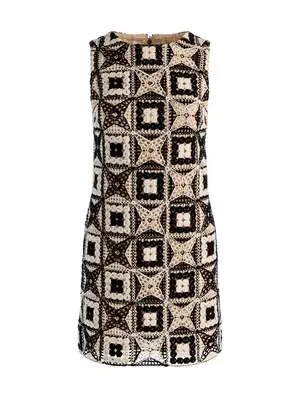 Alice + Olivia Clyde Crochet Mini Dress